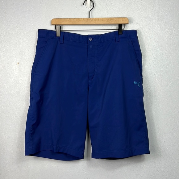 Puma | Shorts | Puma Royal Blue Flat Front Shorts 38 | Poshmark